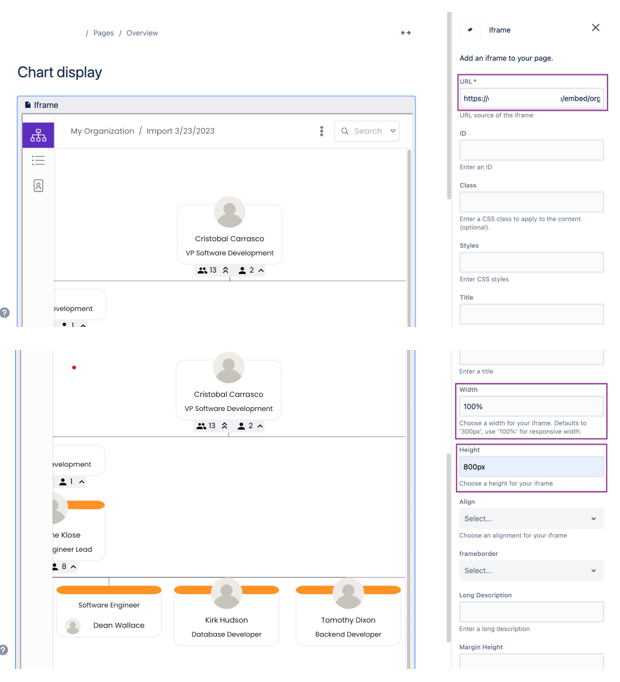 Share your chart on Atlassian Confluence. – Organimi Help Center