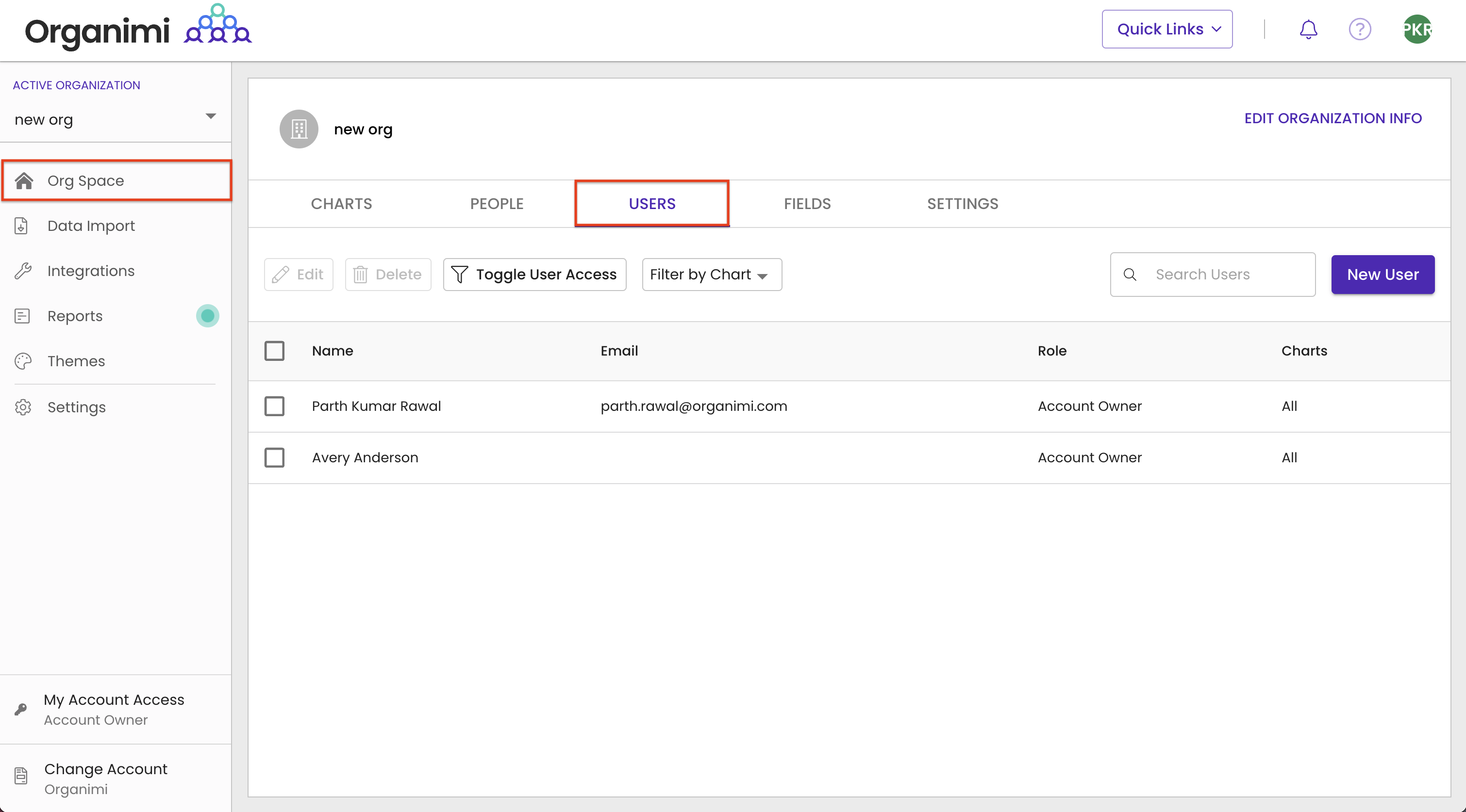 Removing users. – Organimi Help Center