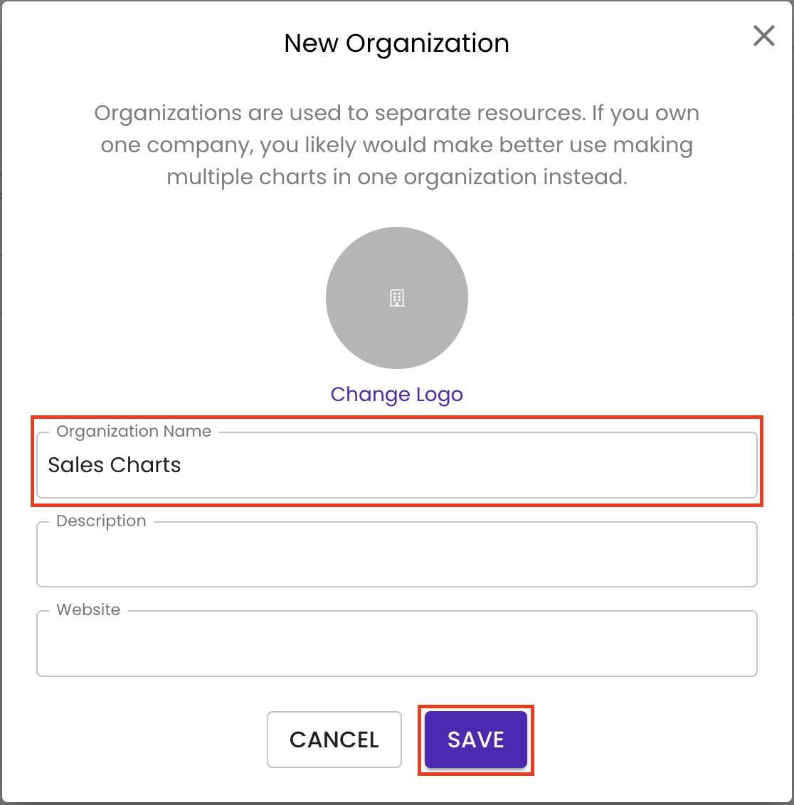 How to create an organization. – Organimi Help Center