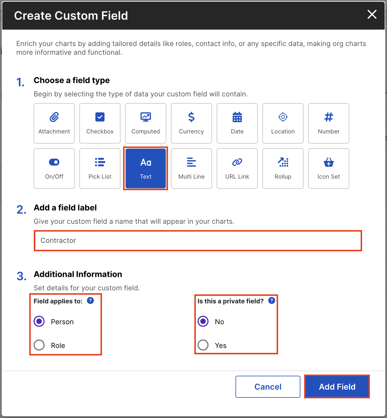 How to add custom fields. – Organimi Help Center