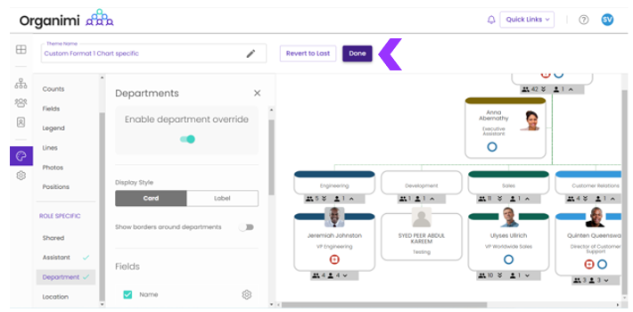 Apply a customized theme to your org chart. – Organimi Help Center