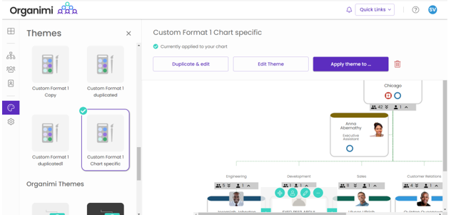 Apply a customized theme to your org chart. – Organimi Help Center